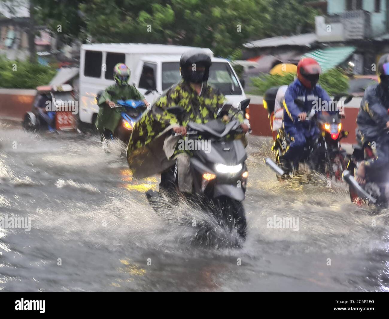 Quezon City, Philippines. 04th July, 2020. Heavy downpours which ...