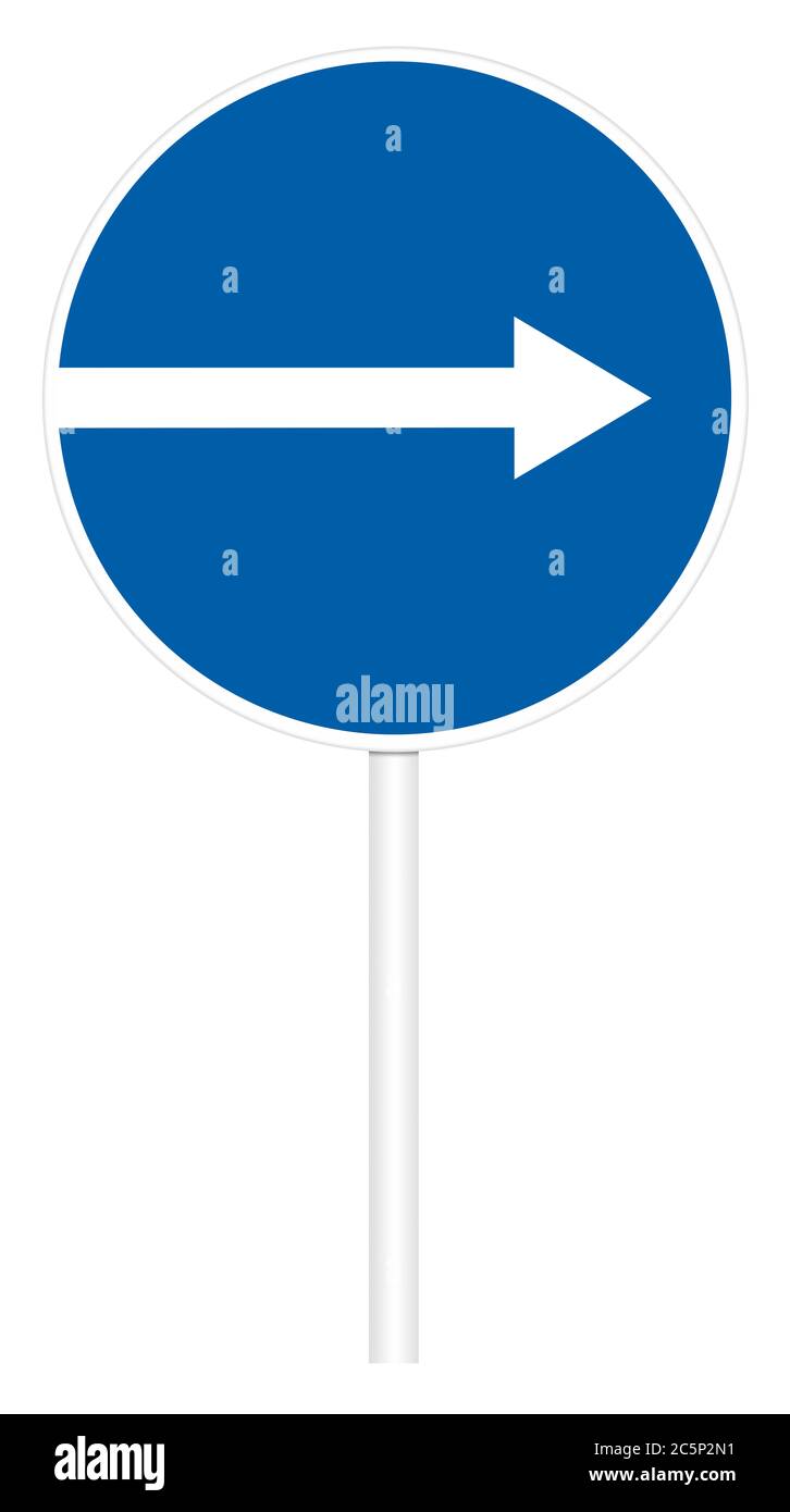Prescriptive traffic sign isolated on white 3D illustration - Direct ...
