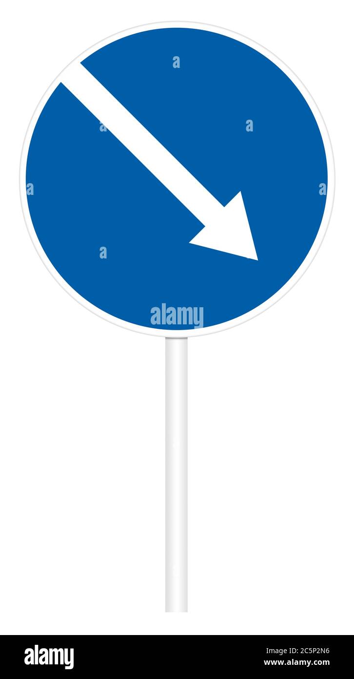 Straight On And Right Turn Arrow High Resolution Stock Photography and ...