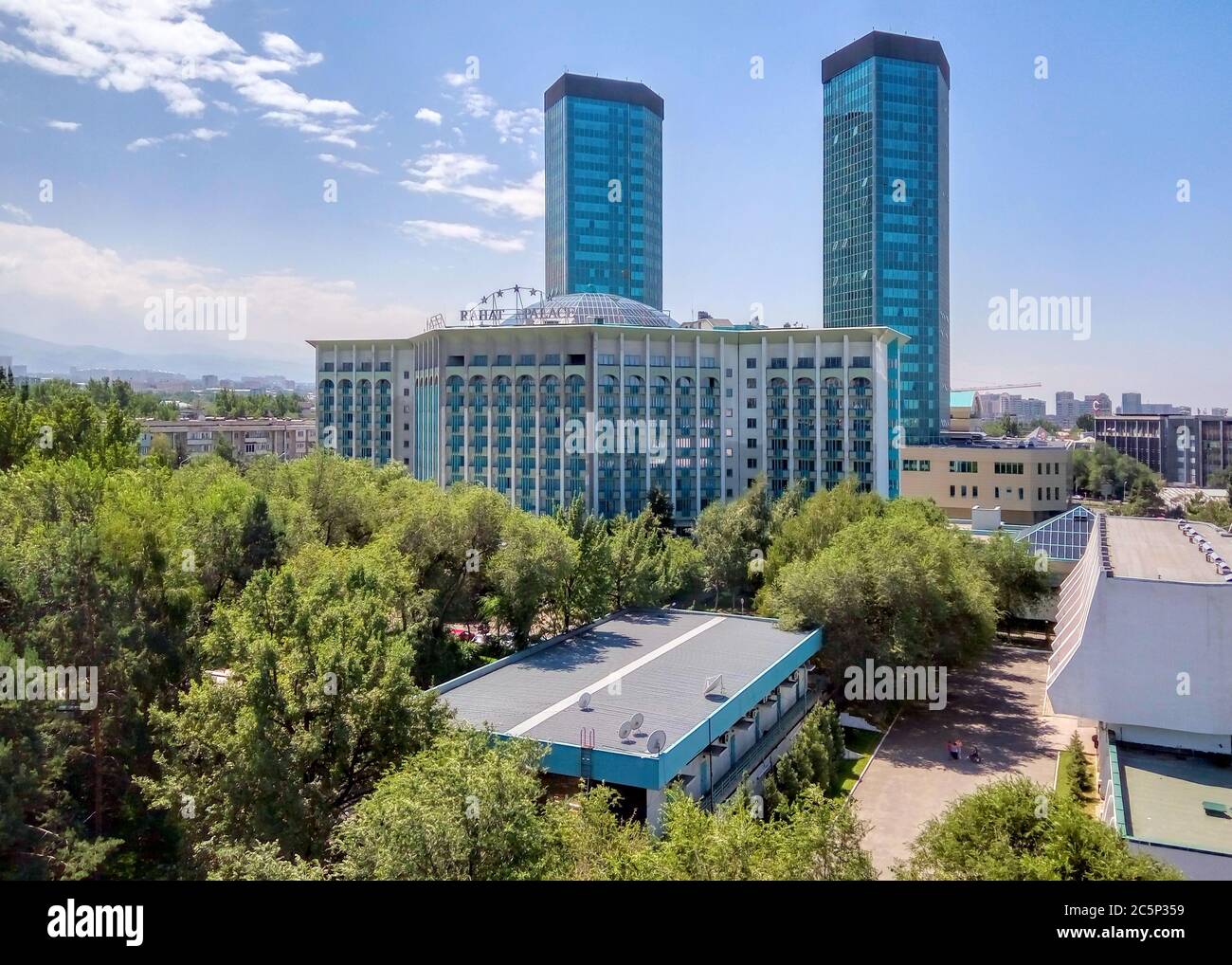 ALMATY, KAZAKHSTAN - AUGUST 2, 2016: Modern architecture in the ...