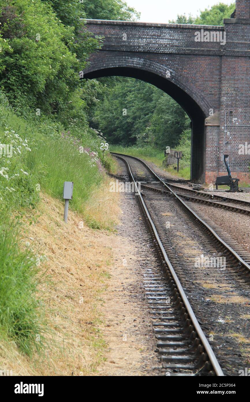 Single track railway line bridge hi-res stock photography and images ...