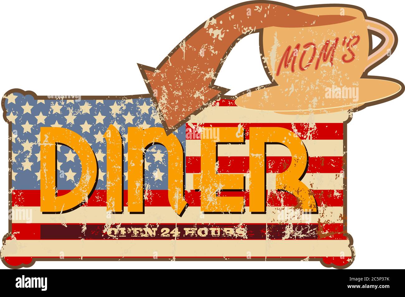 Retro Diner Sign Vector