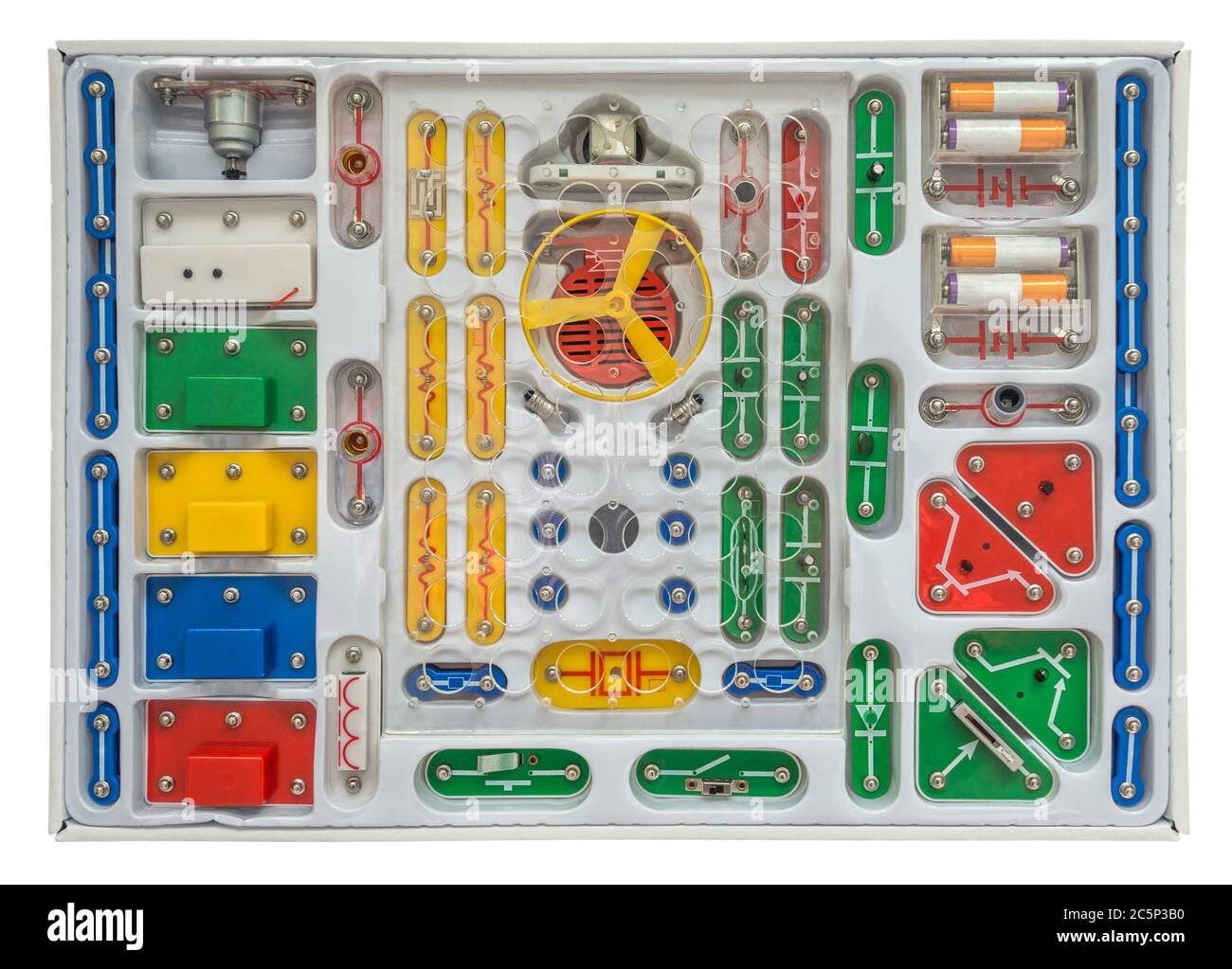 Electronic constructor for children isolated on white. Clipping path ...