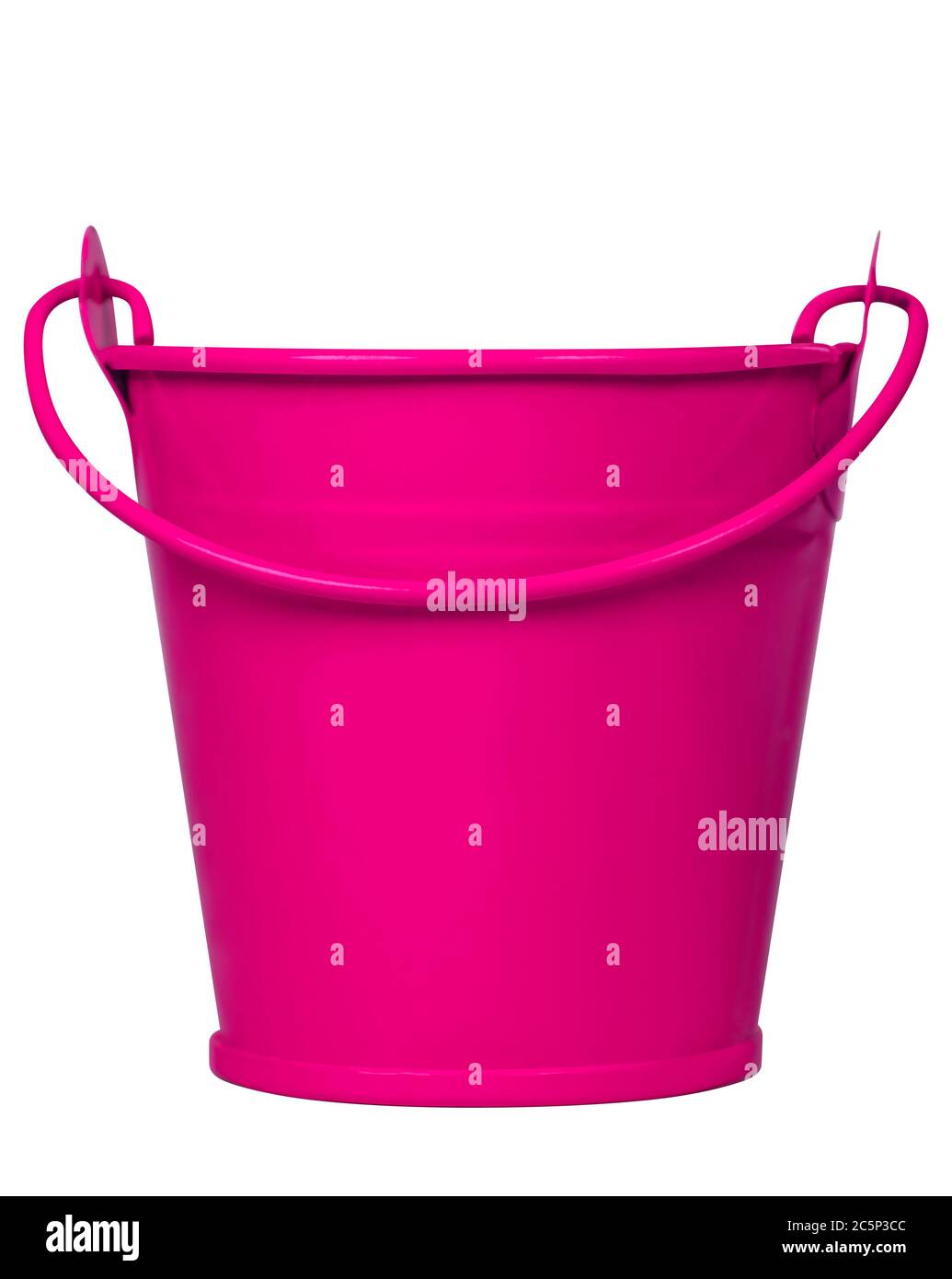 Empty pink bucket isolated on white. Clipping path included Stock Photo ...