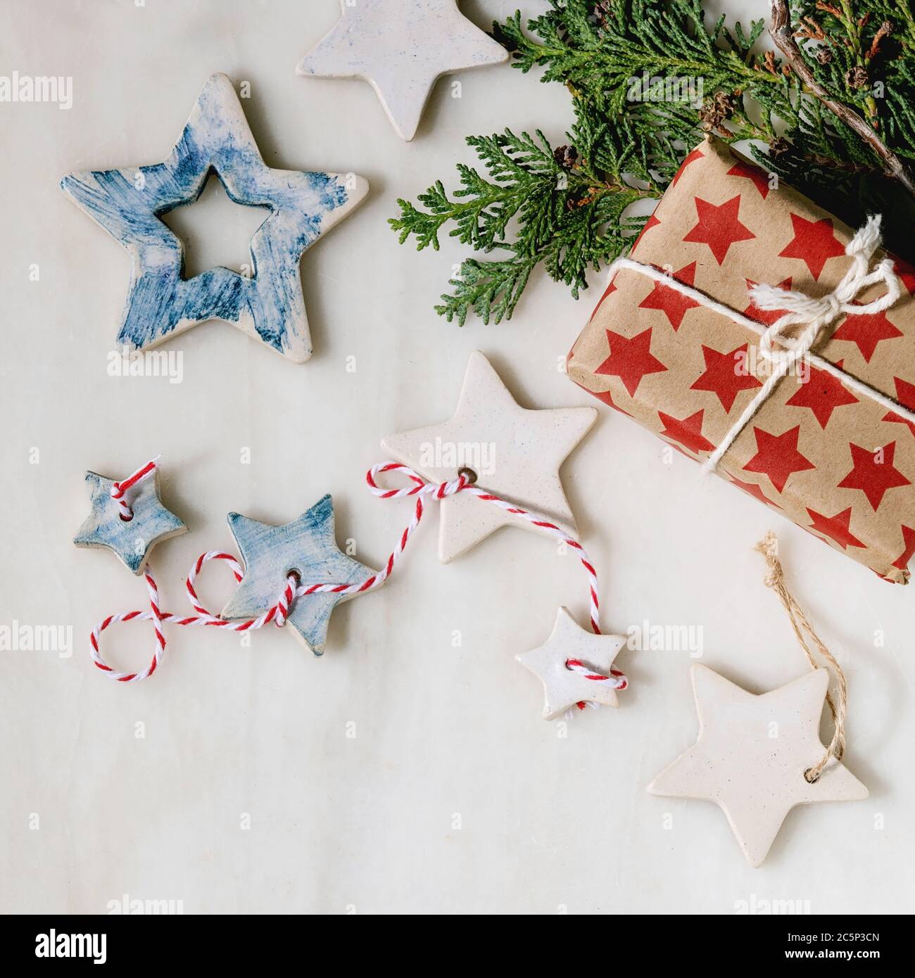 Christmas stars and gifts Stock Photo - Alamy