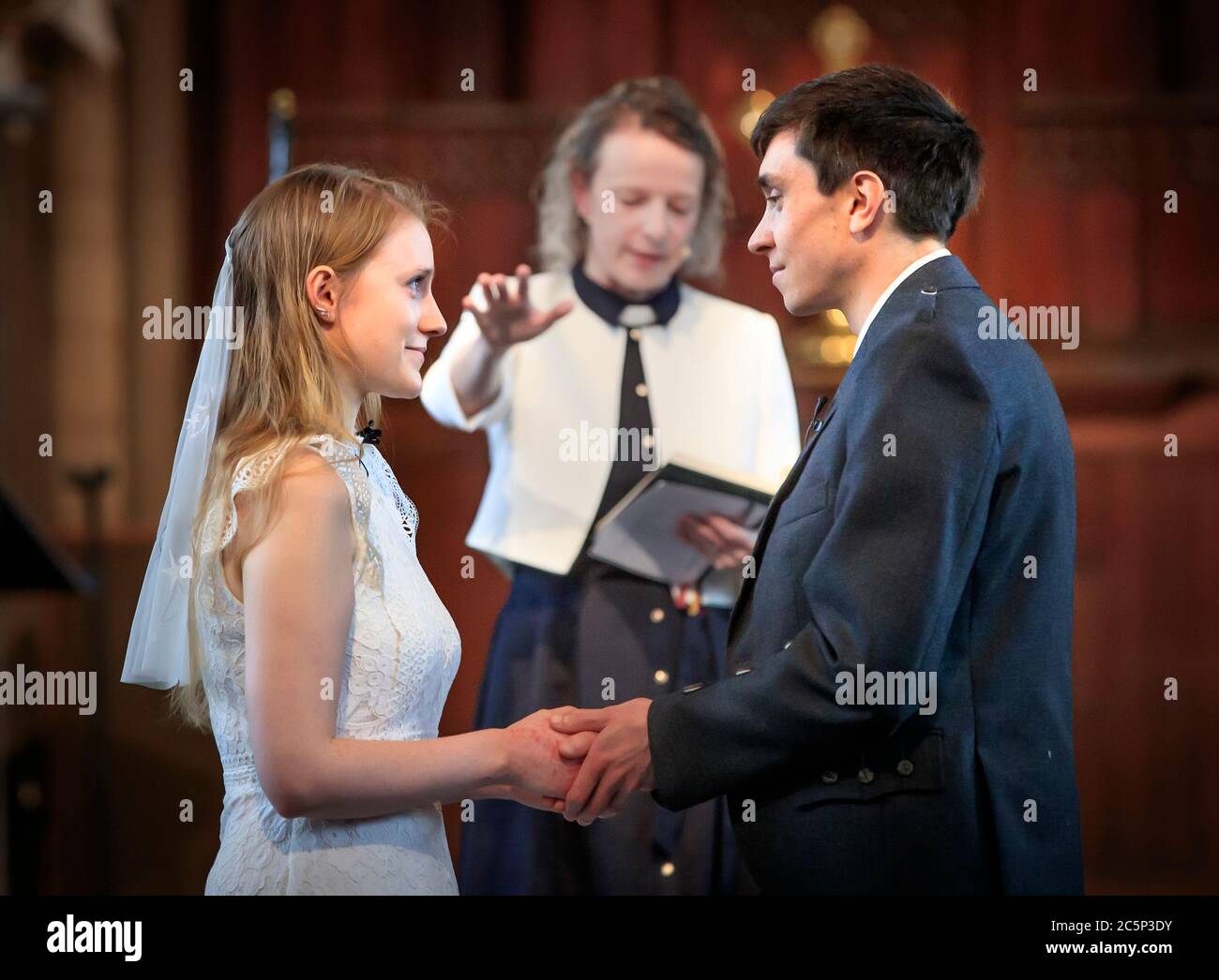 The wedding of Tom Hall and Heather McLaren, at St George's Church ...