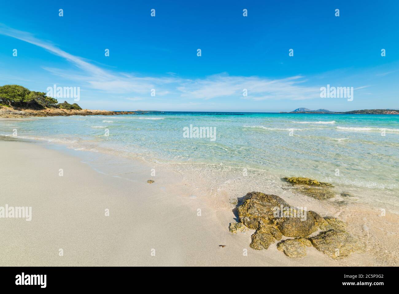 Rocks in Rena Bianca shore in Costa Smeralda. Sardinia, Italy Stock ...