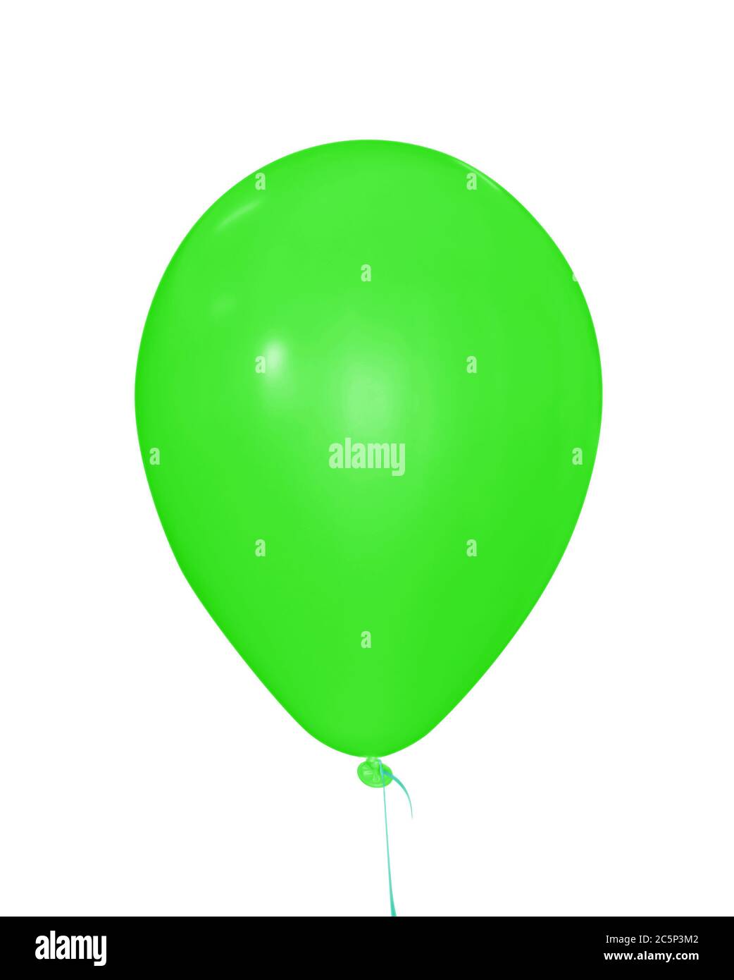 Single green balloon isolated on white. Clipping path included Stock ...