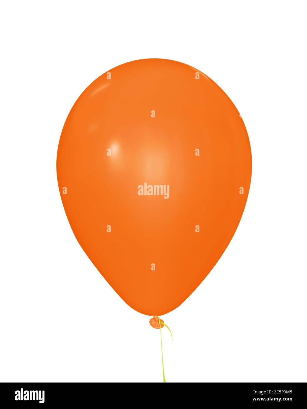 Single orange balloon isolated on white. Clipping path included Stock ...