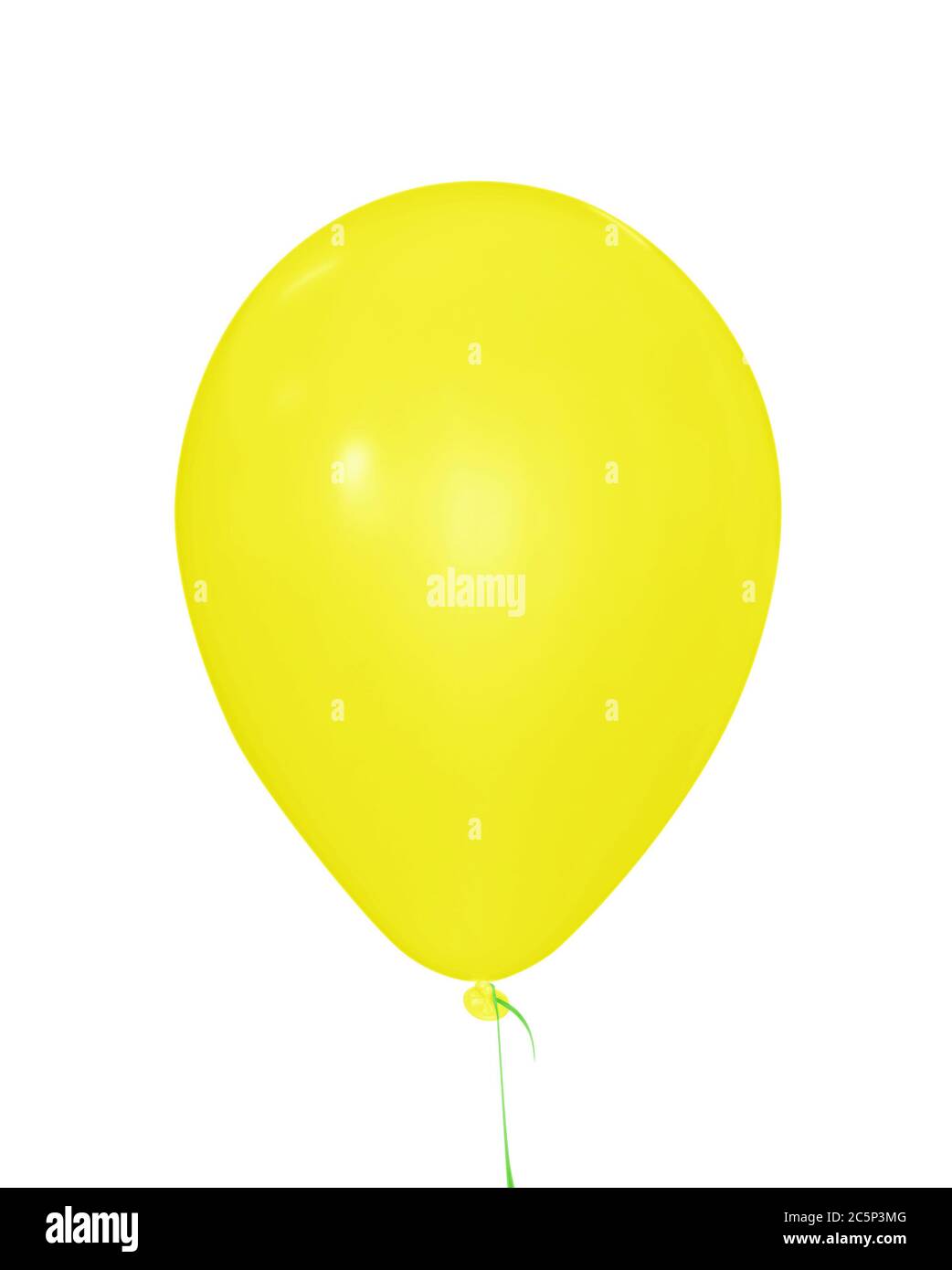 Single yellow balloon isolated on white. Clipping path included Stock ...