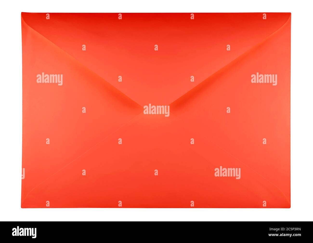 Blank red envelope isolated on white background with clipping path ...