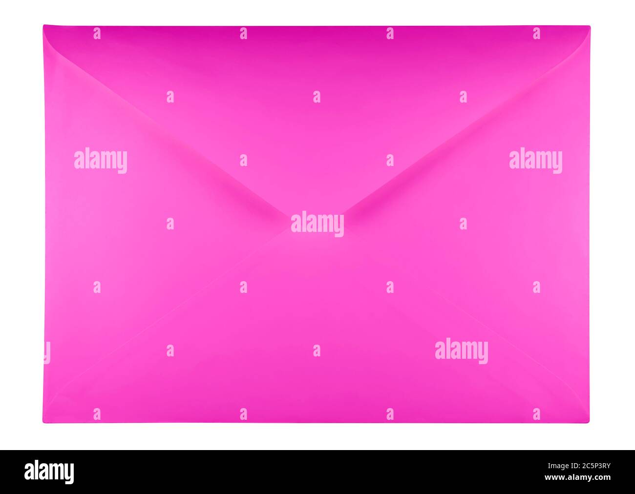 Blank violet envelope isolated on white background with clipping path ...
