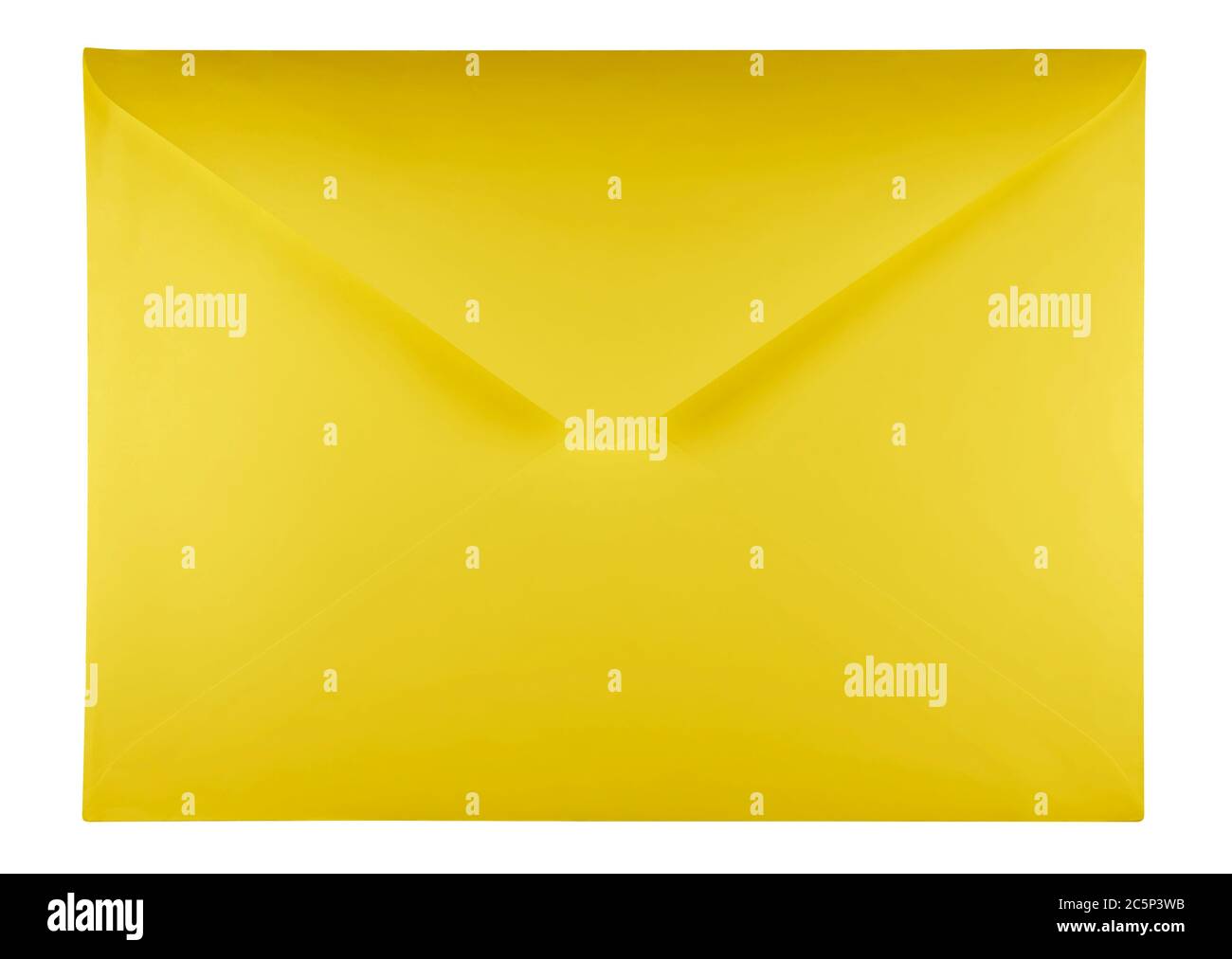 Blank yellow envelope isolated on white background with clipping path ...