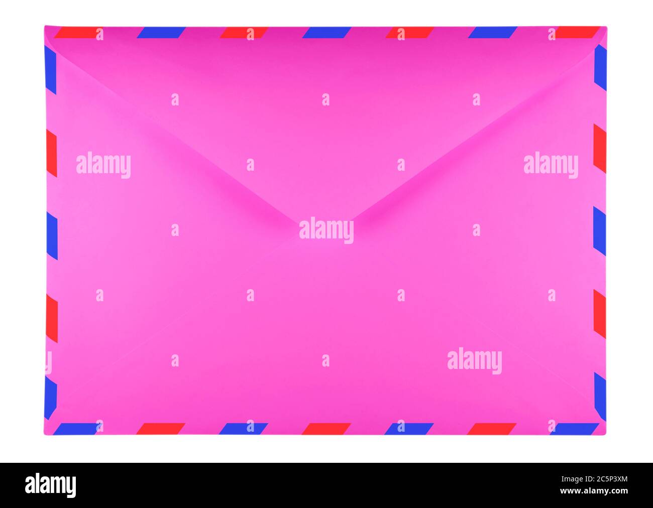 Blank pink envelope isolated on white background with clipping path Stock Photo - Alamy