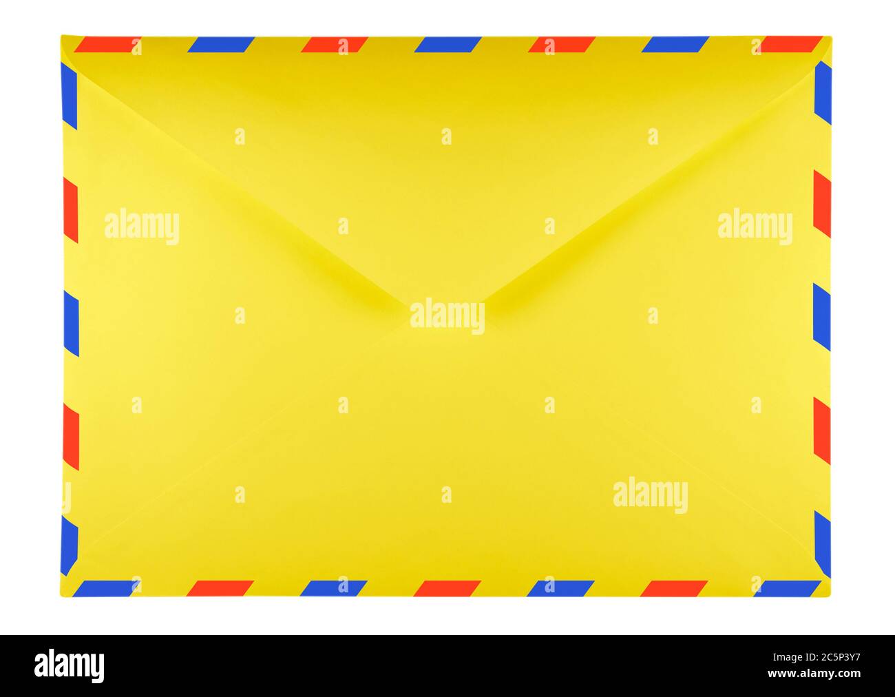 Blank yellow envelope isolated on white background with clipping path Stock Photo - Alamy