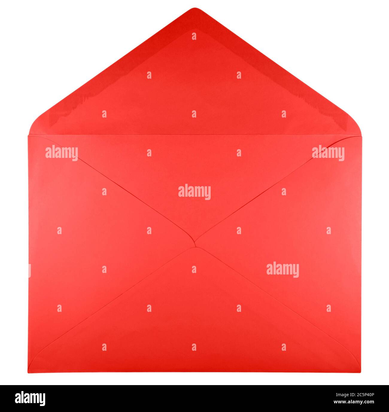 Blank open red envelope isolated on white background with clipping path Stock Photo - Alamy