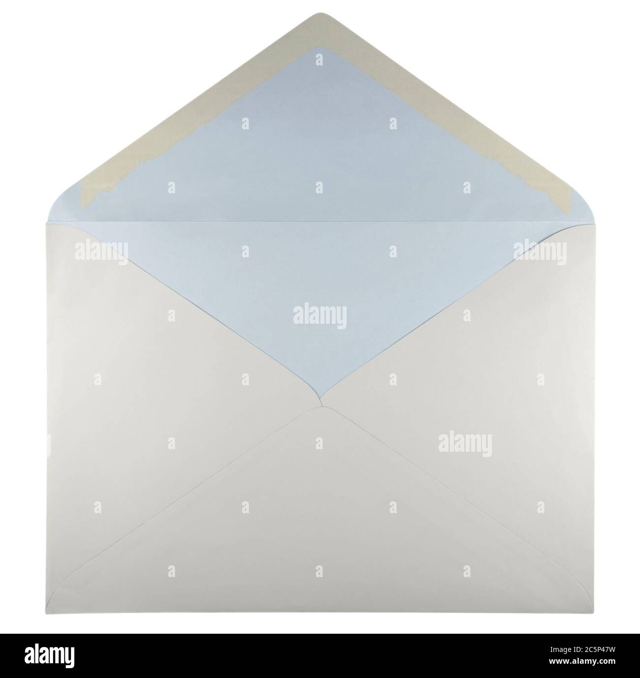 Blank open envelope isolated on white background with clipping path Stock Photo - Alamy