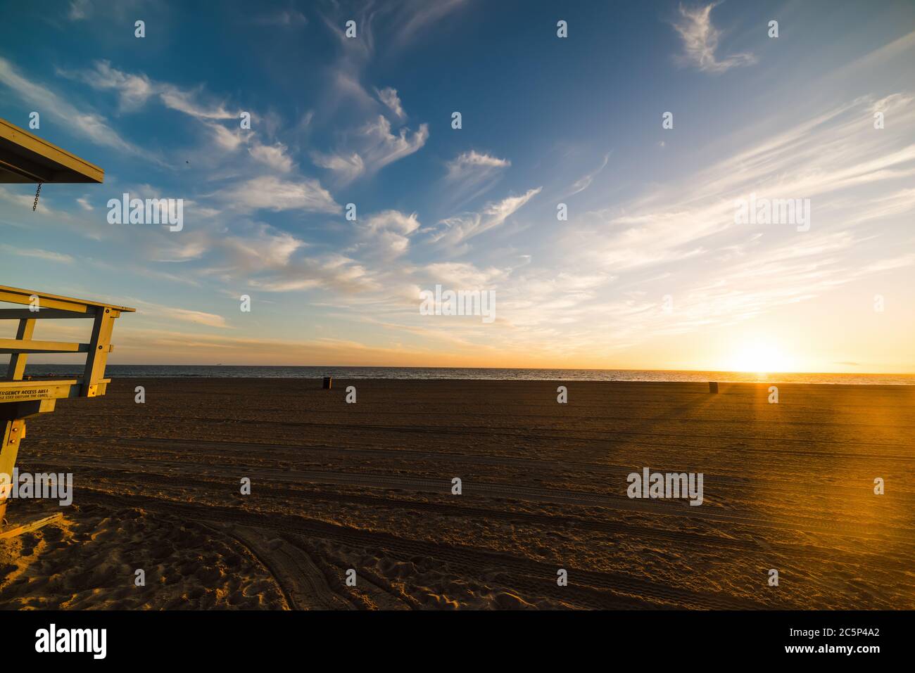 Colorful sunset in Malibu shore Stock Photo - Alamy