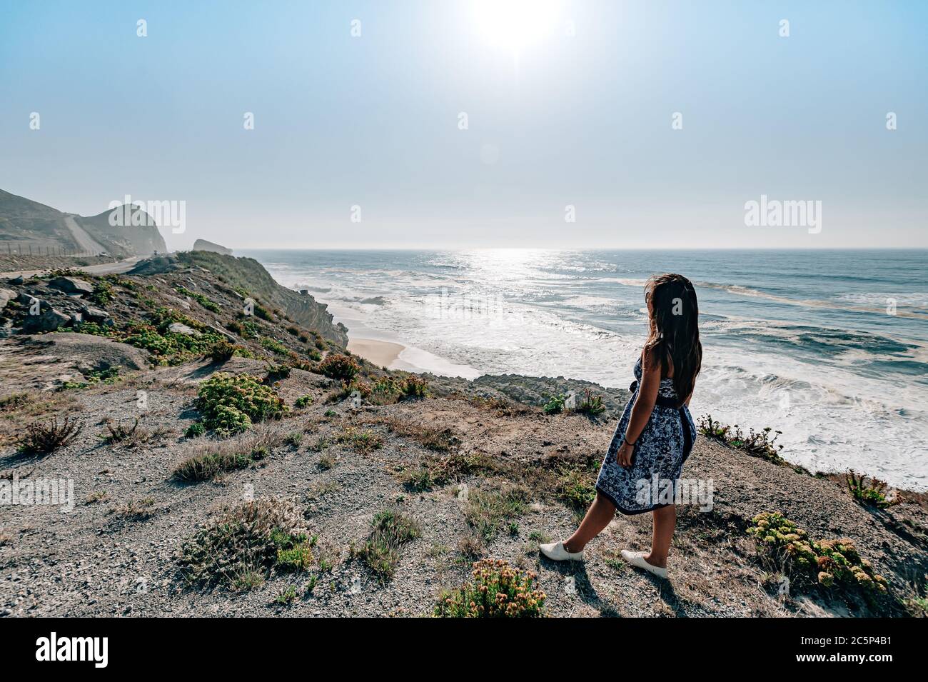Praia de Quiaios beach on the approach to Cabo Mondego, Murtinheira ...