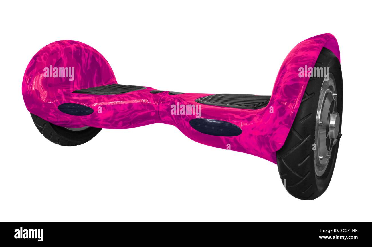 Pink gyroscooter isolated on white background. Clipping path included ...