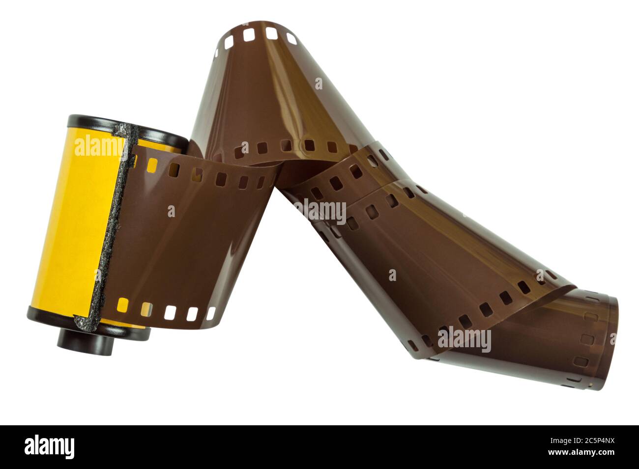 Camera Film Roll in cartridge isolated on white with Clipping Path ...