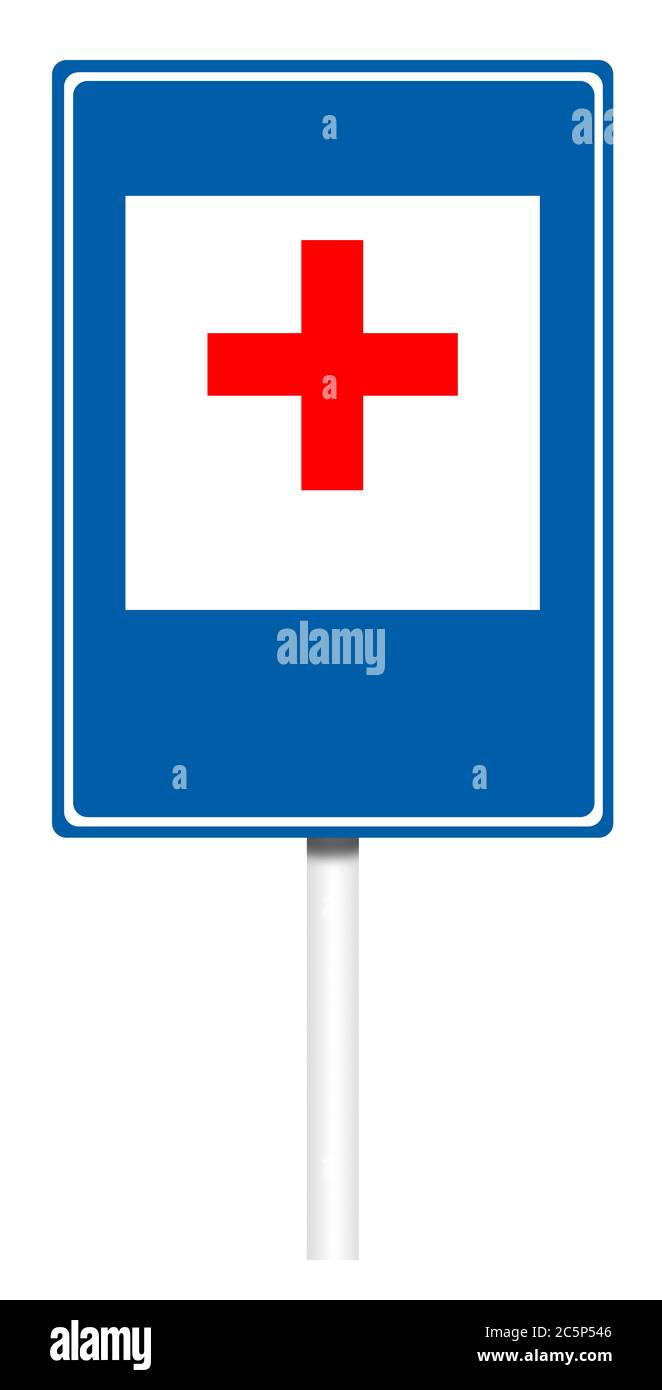 Informative sign isolated on white, illustration - First-aid Stock ...