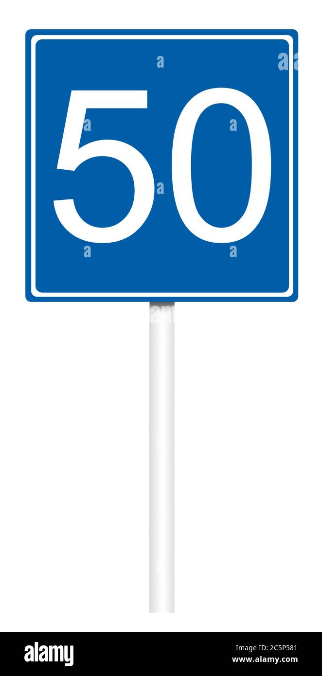 Informative sign isolated on white, illustration - Recommended speed ...