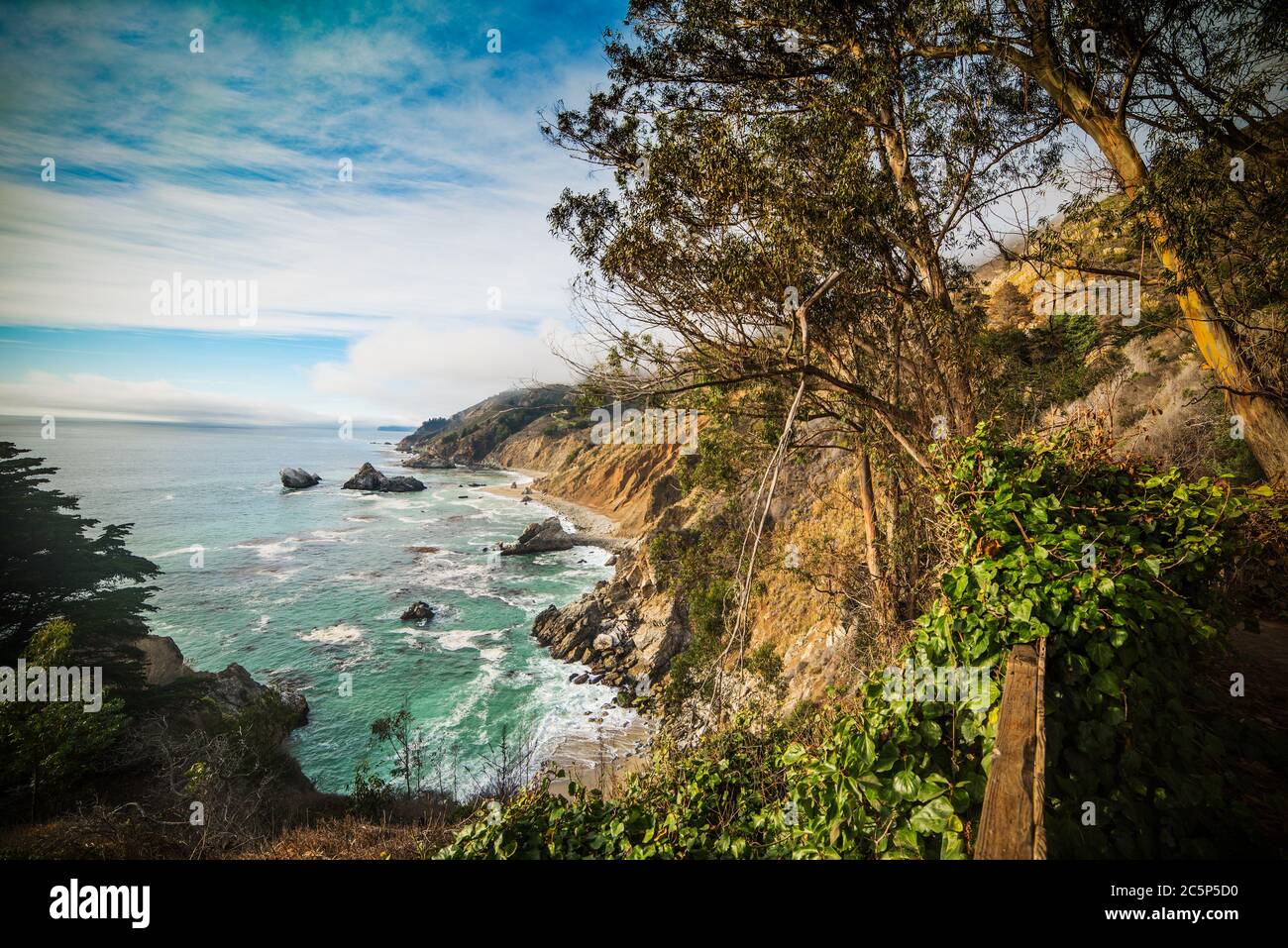 Rocks and sand in world famous Big Sur State park coast Stock Photo - Alamy