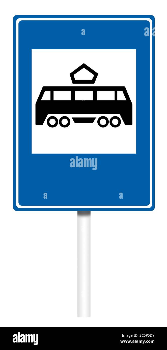 Safety sign tramway hi-res stock photography and images - Alamy