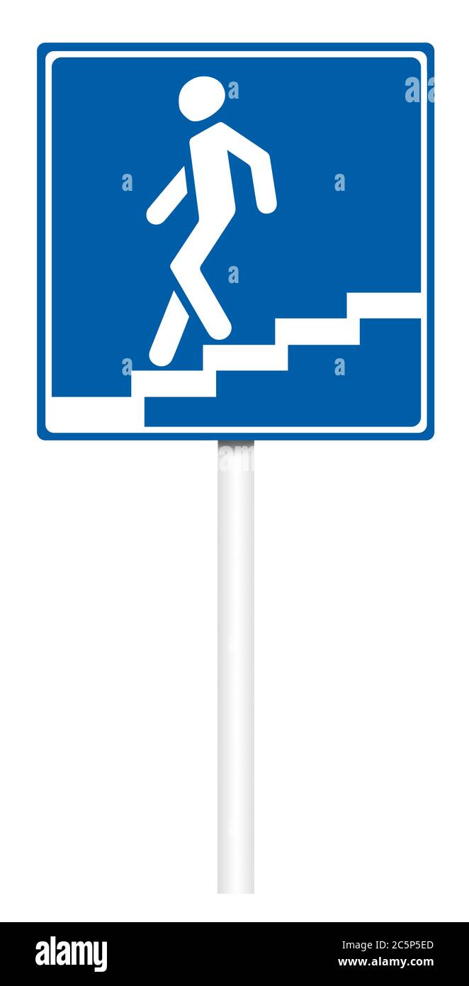 Informative sign isolated on white, illustration - Underpass Stock ...