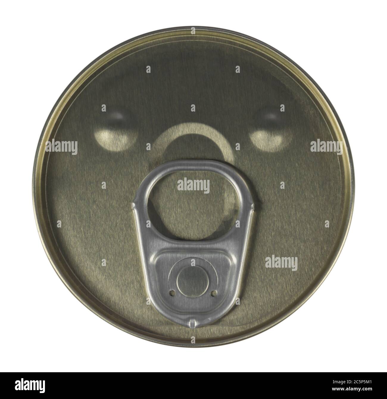 Tin can preserve isolated on white. Top view. Clipping path included ...