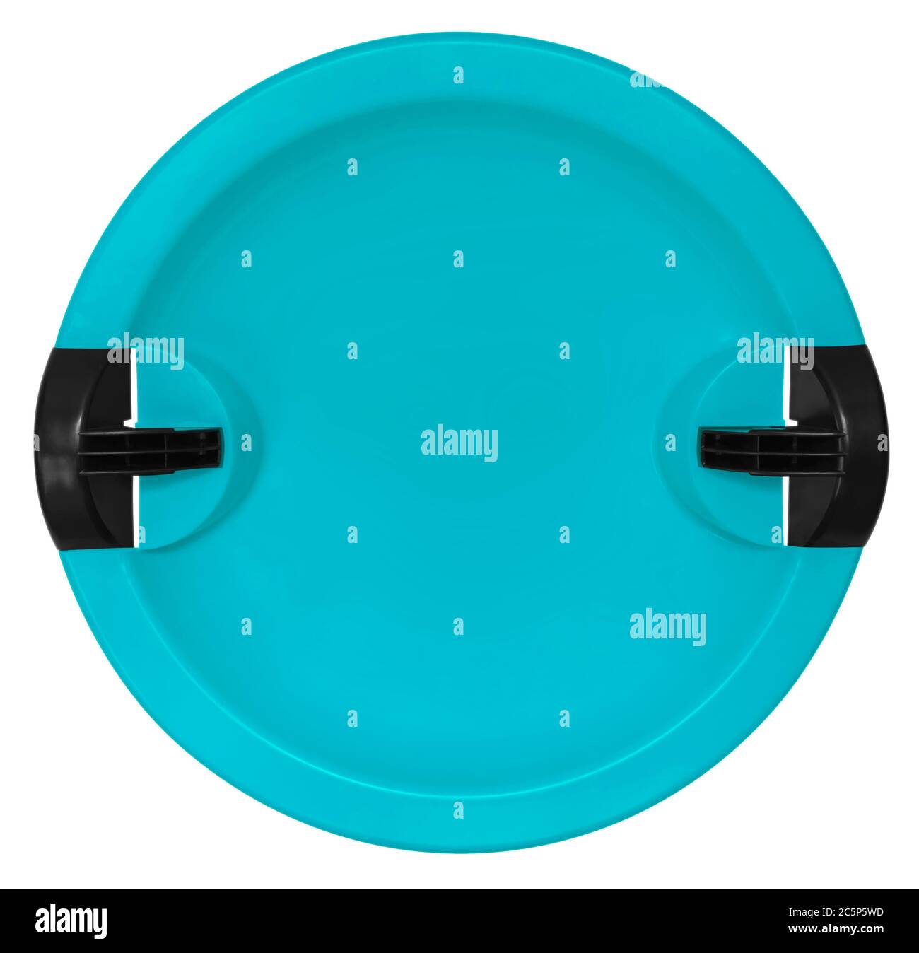 Light blue toboggan isolated on the white background. Clipping path ...
