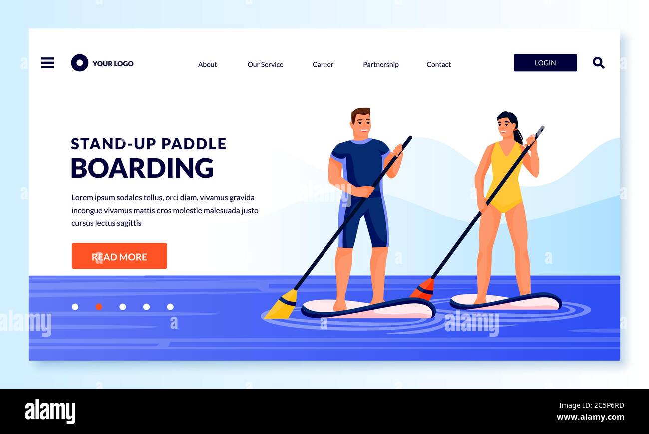 Paddle surfing while standing Stock Vector Images - Alamy