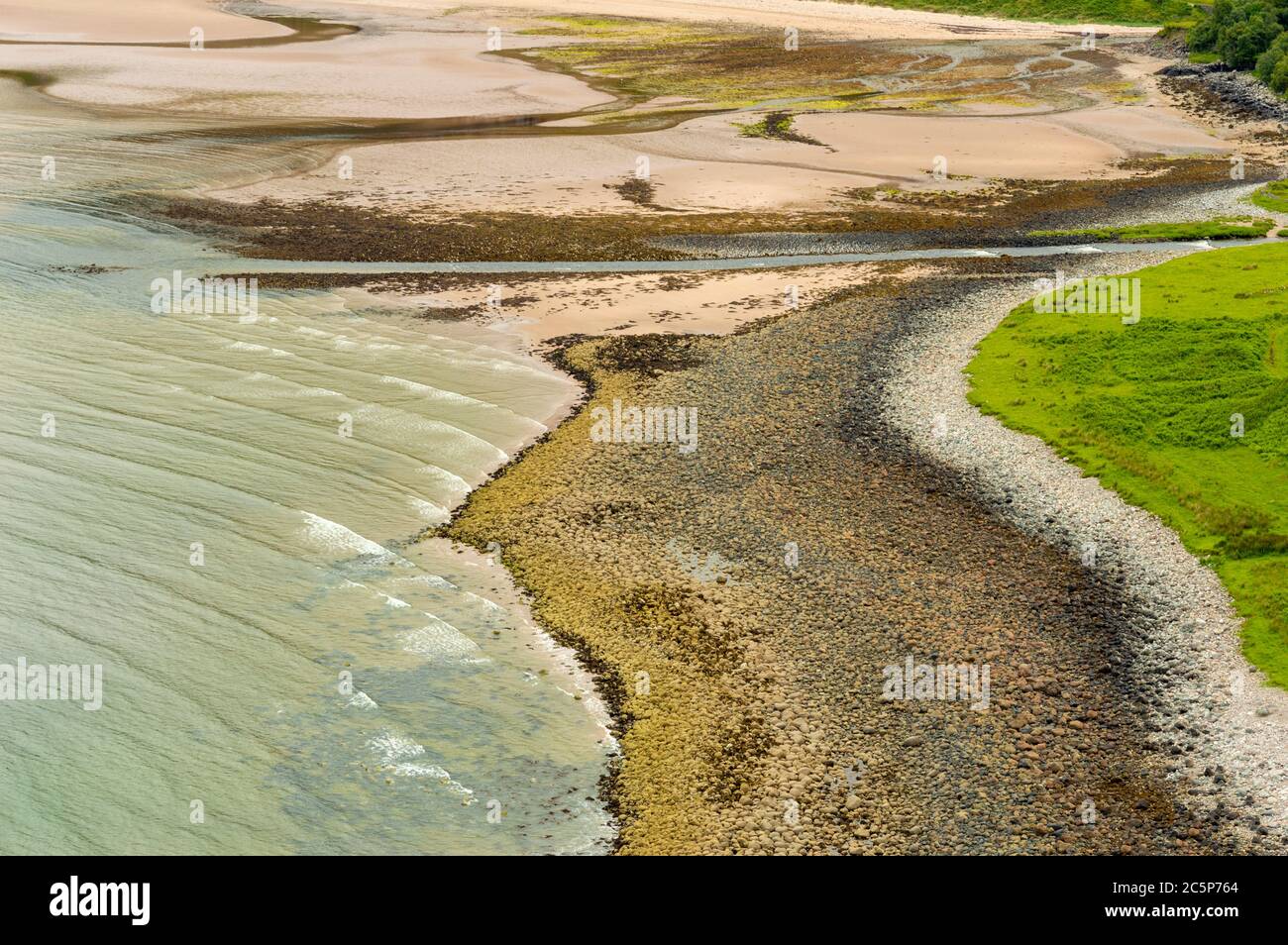 GRUINARD BAY AND BEACH ROSS AND CROMARTY WEST COAST SCOTLAND IN EARLY ...