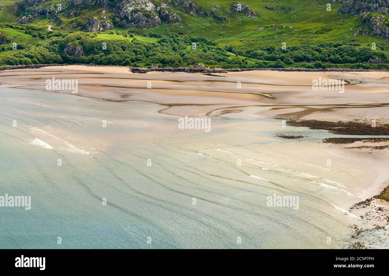 GRUINARD BAY AND BEACH ROSS AND CROMARTY WEST COAST SCOTLAND IN EARLY ...