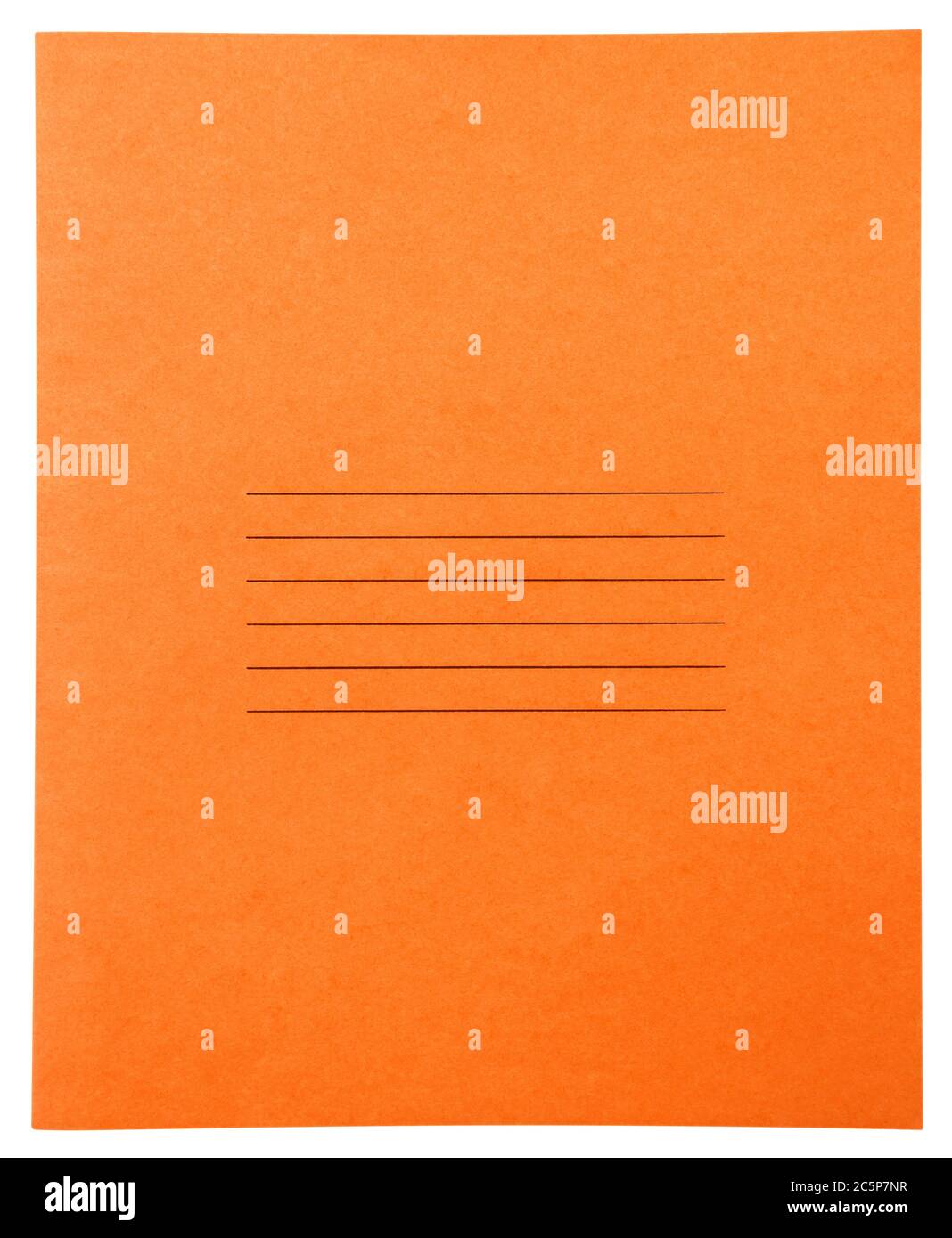 Closed orange notebook isolated on white background with clipping path ...