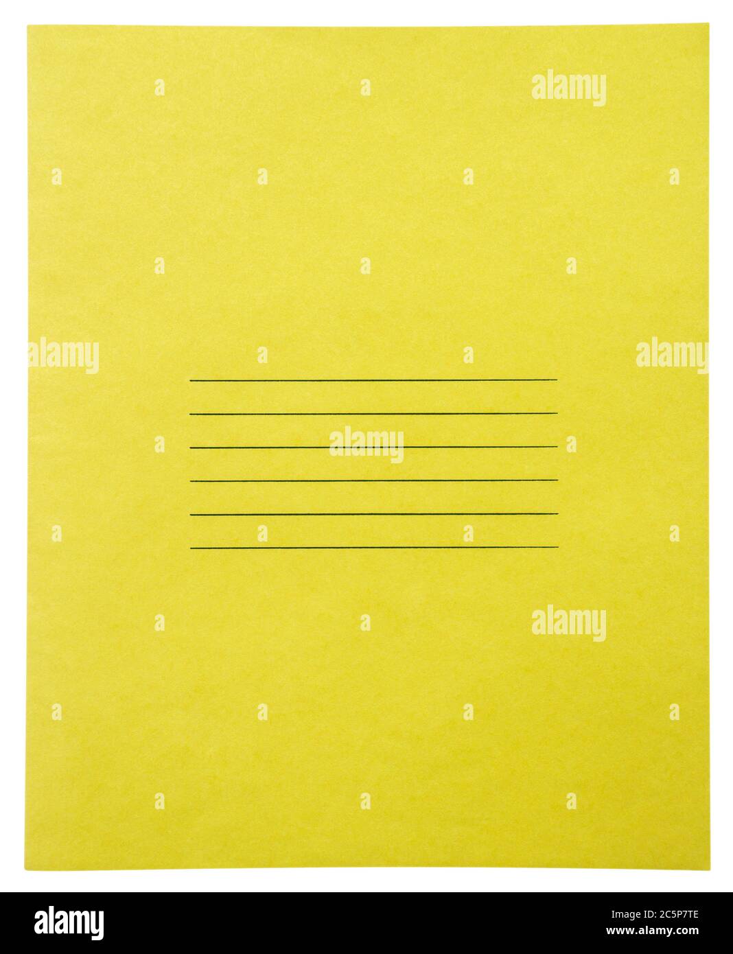 Closed yellow notebook isolated on white background with clipping path ...