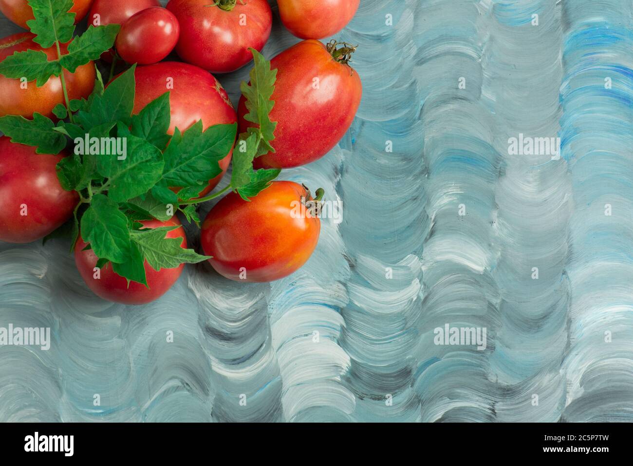 Tomato varieties have name Amethyst Jewel. Fresh ripe pink beef tomato ...