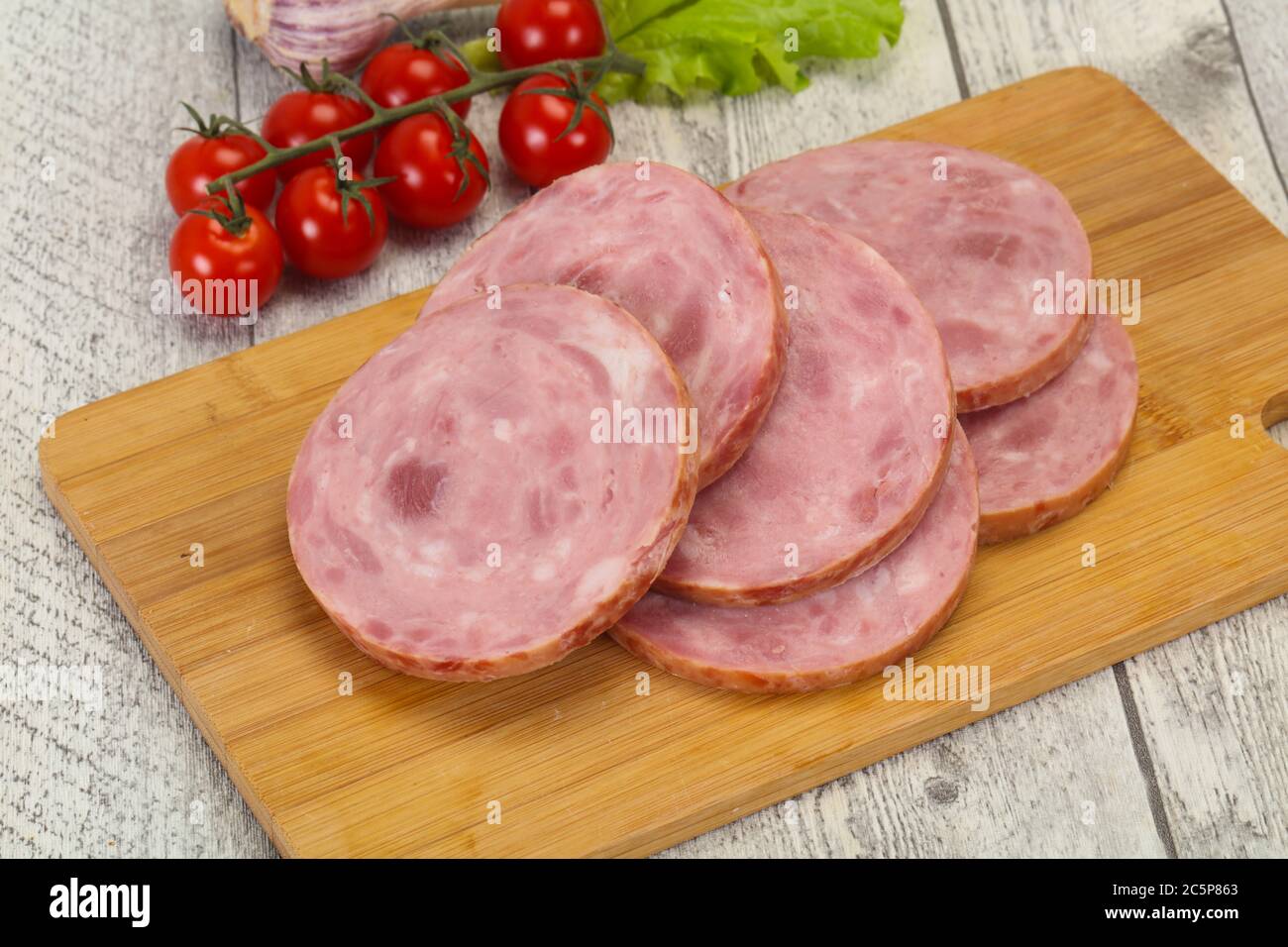 Natural ham made from pork meat Stock Photo - Alamy