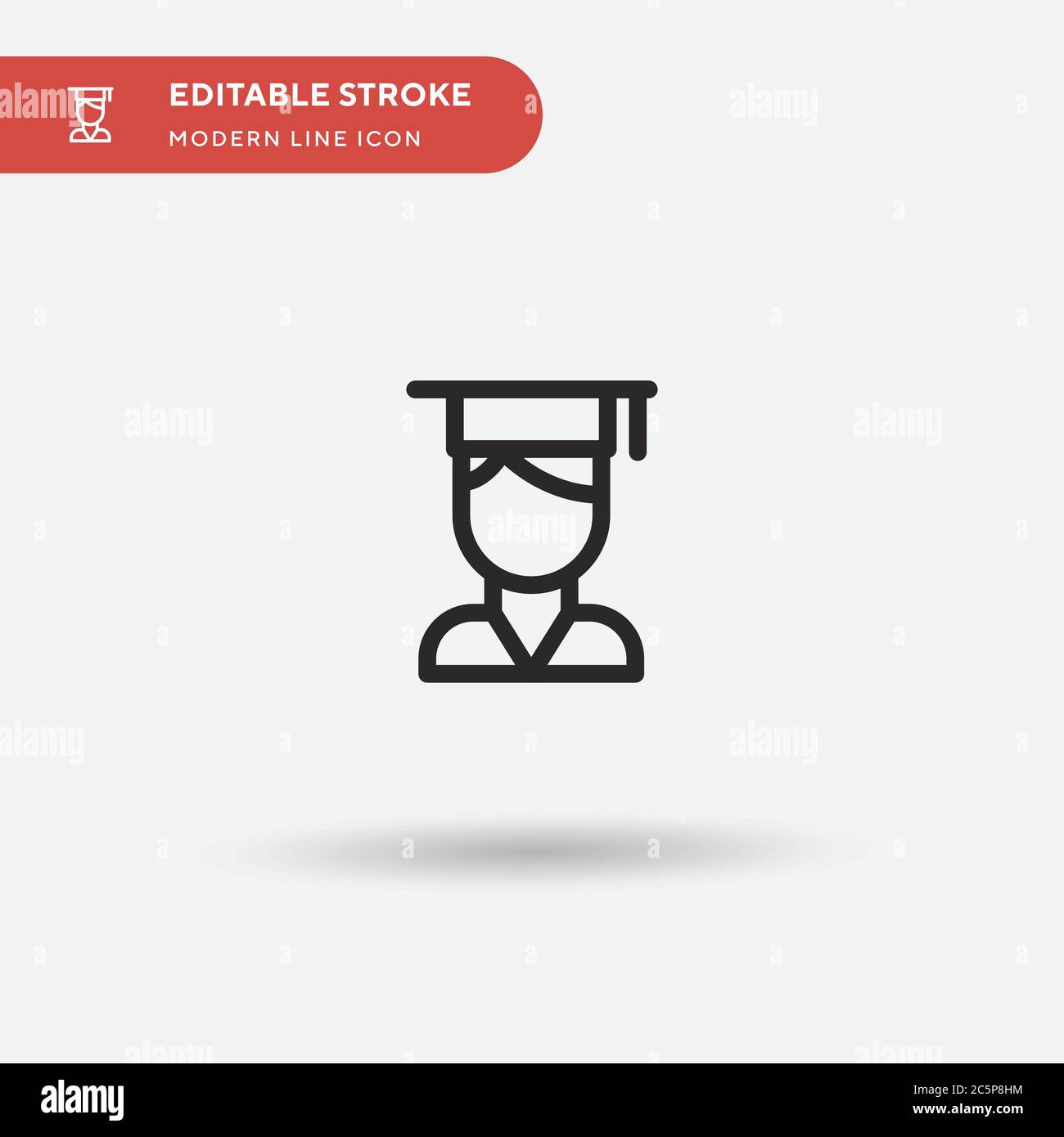 Student Simple vector icon. Illustration symbol design template for web ...