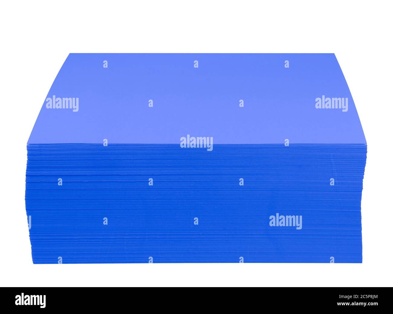 A block of blue notepads, isolated on white. Clipping path included ...
