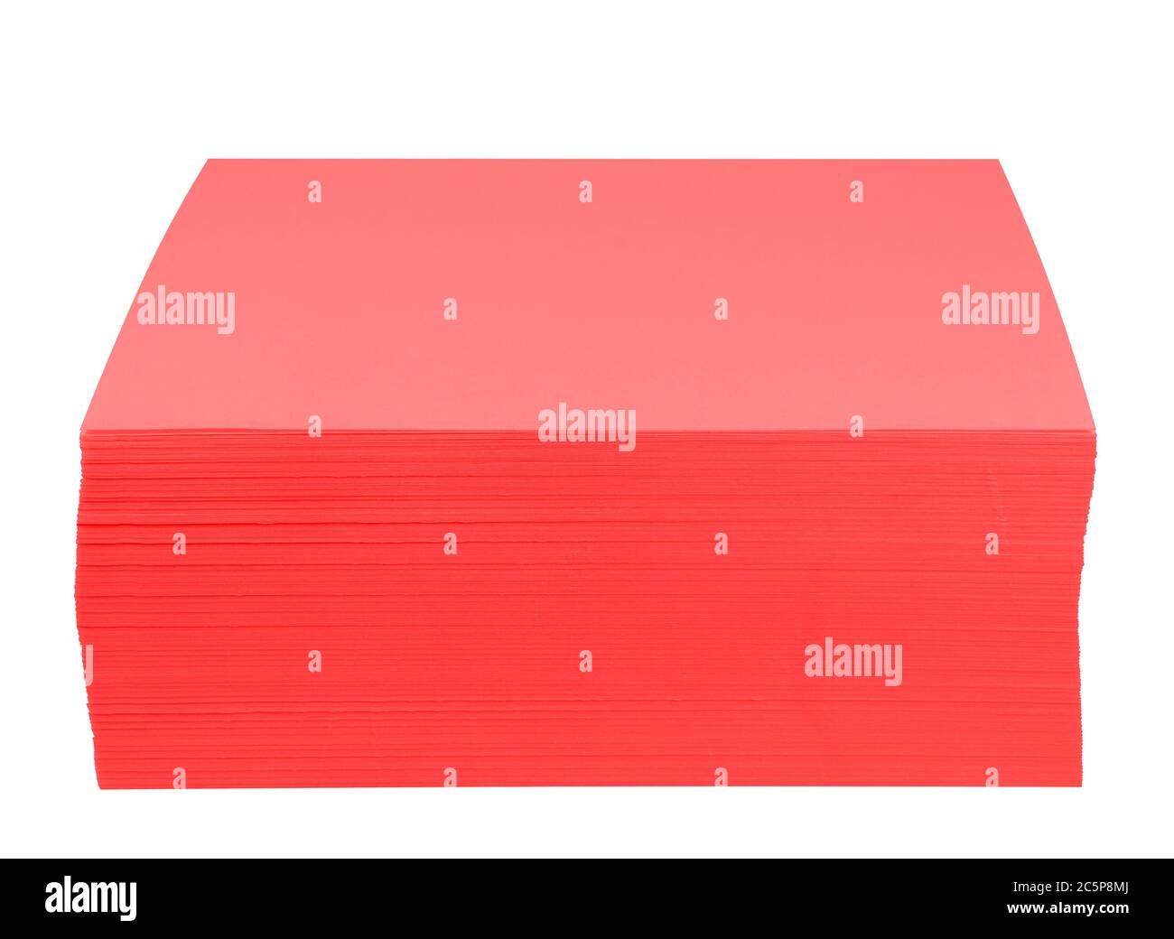 A block of red notepads, isolated on white. Clipping path included ...