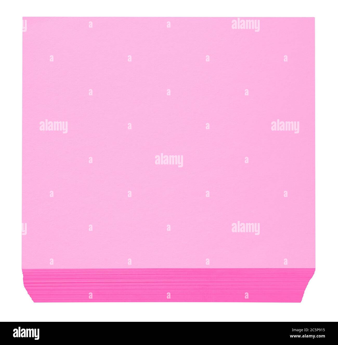 A block of pink notepads, isolated on white. Clipping path included ...