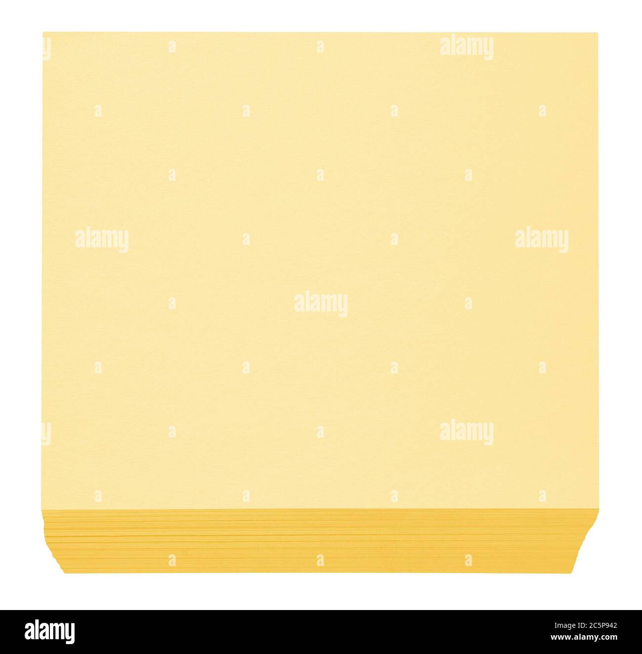 A block of yellow notepads, isolated on white. Clipping path included ...