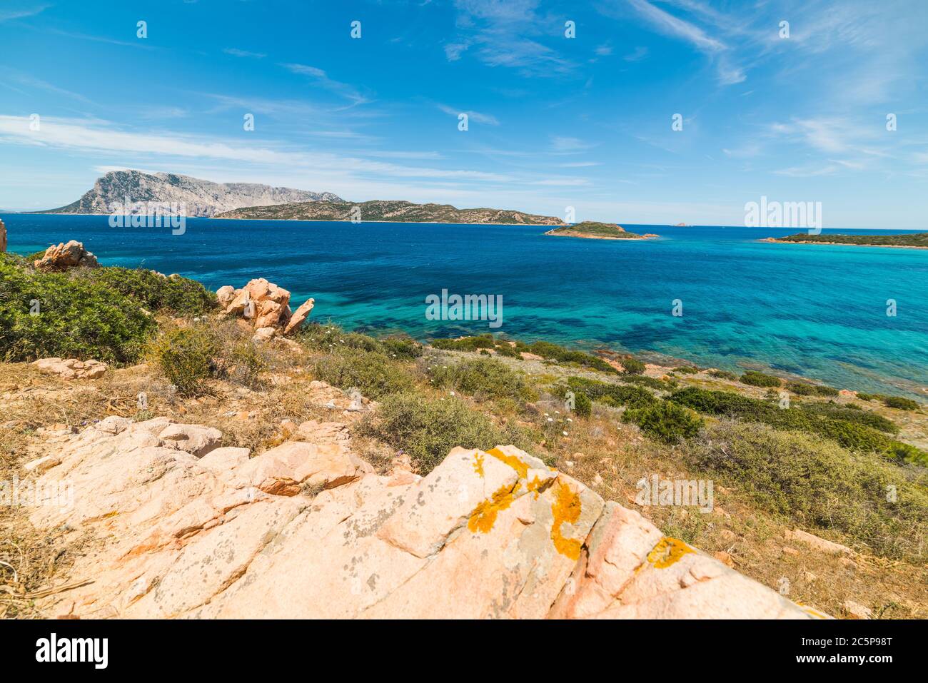 Colorful shore in Capo Coda Cavallo. Sardinia, Italy Stock Photo - Alamy