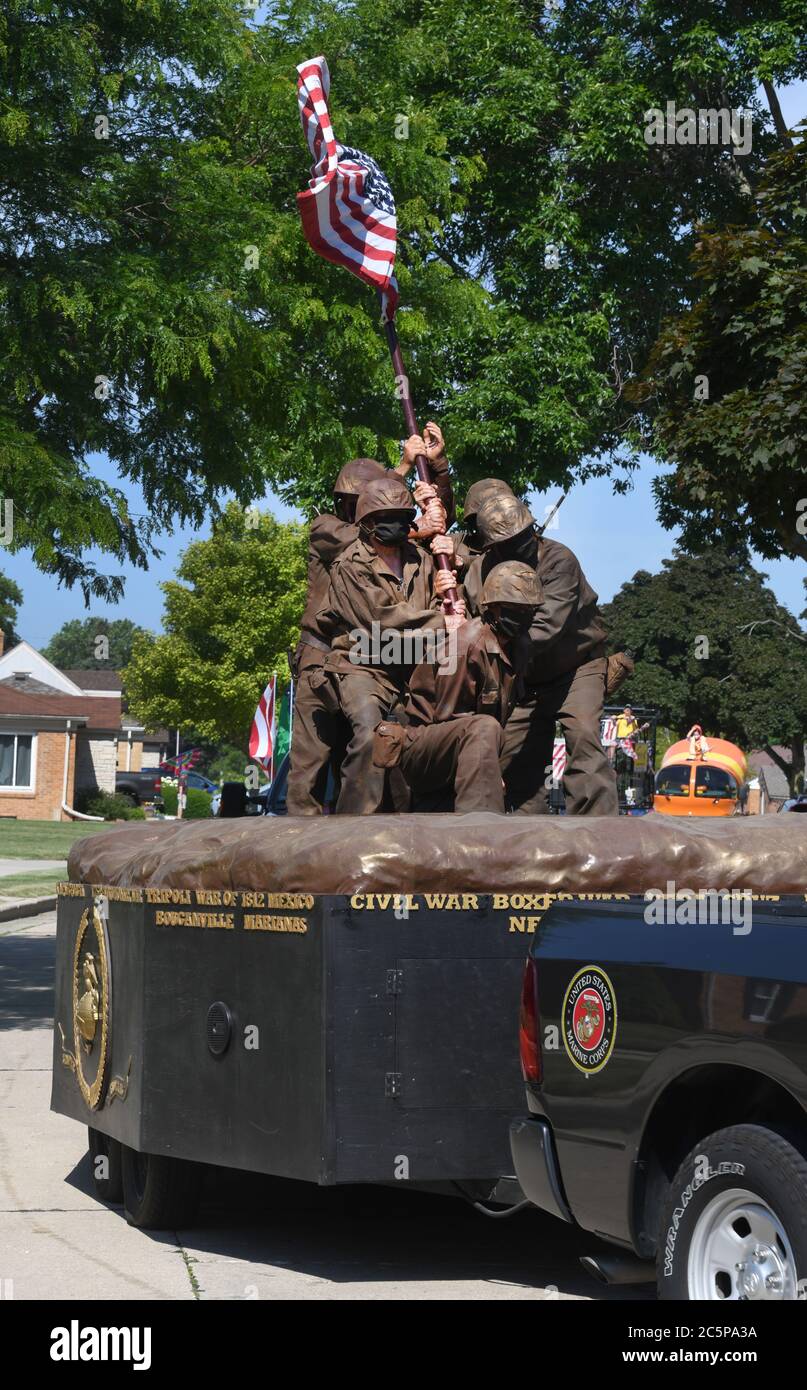 July 4, 2020, Racine, Wisconsin, USA: The annual 4th Fest parade in ...