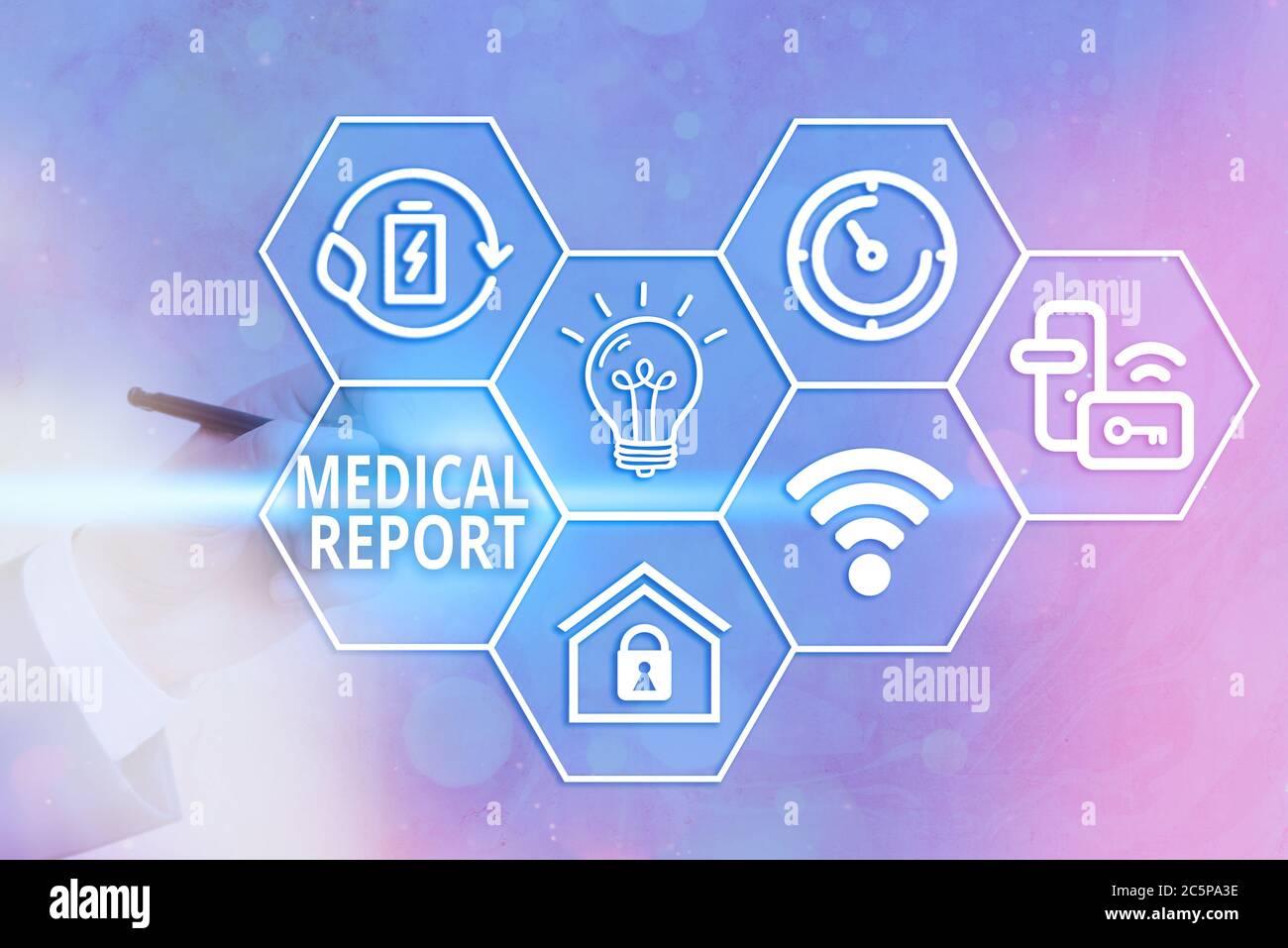 Handwriting text writing Medical Report. Conceptual photo report of the ...