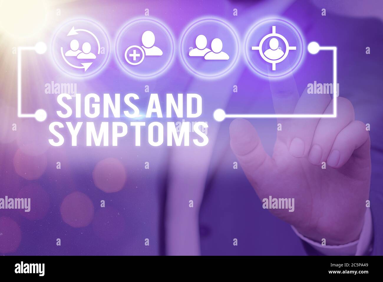 Handwriting text writing Signs And Symptoms. Conceptual photo ...