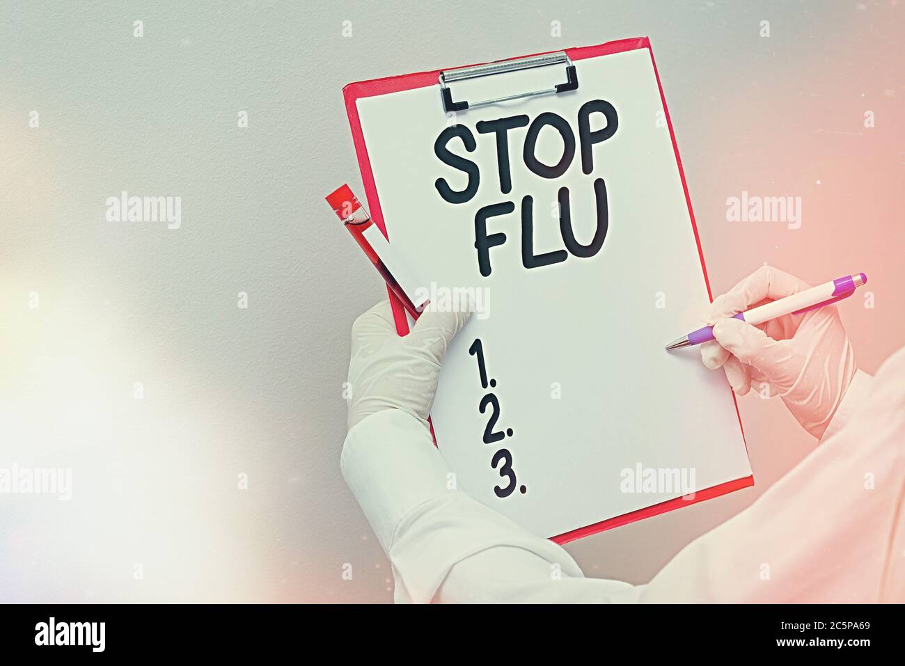 Word writing text Stop Flu. Business photo showcasing put an end of the ...