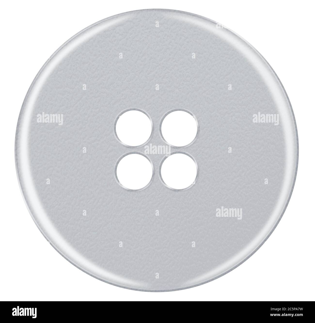 White Plastic button isolated on white background Stock Photo - Alamy